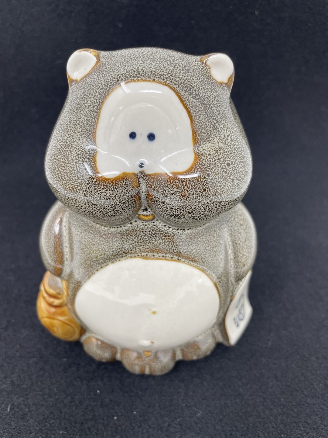 Vintage Japanese Tanuki Raccoon Dog Ceramic Sake Bottle