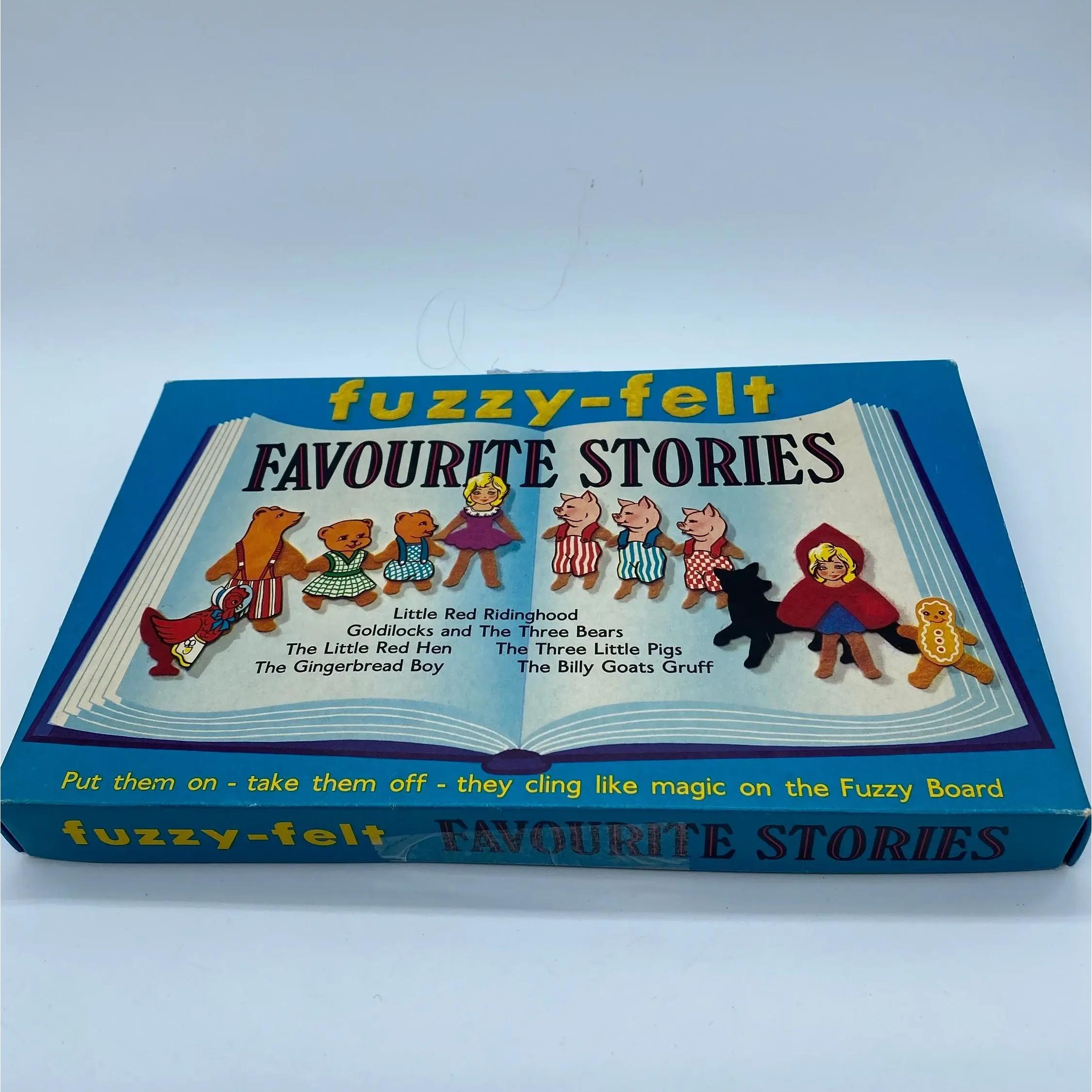 1960s Fuzzy Felt Favourite Stories Set Vintage Toy England