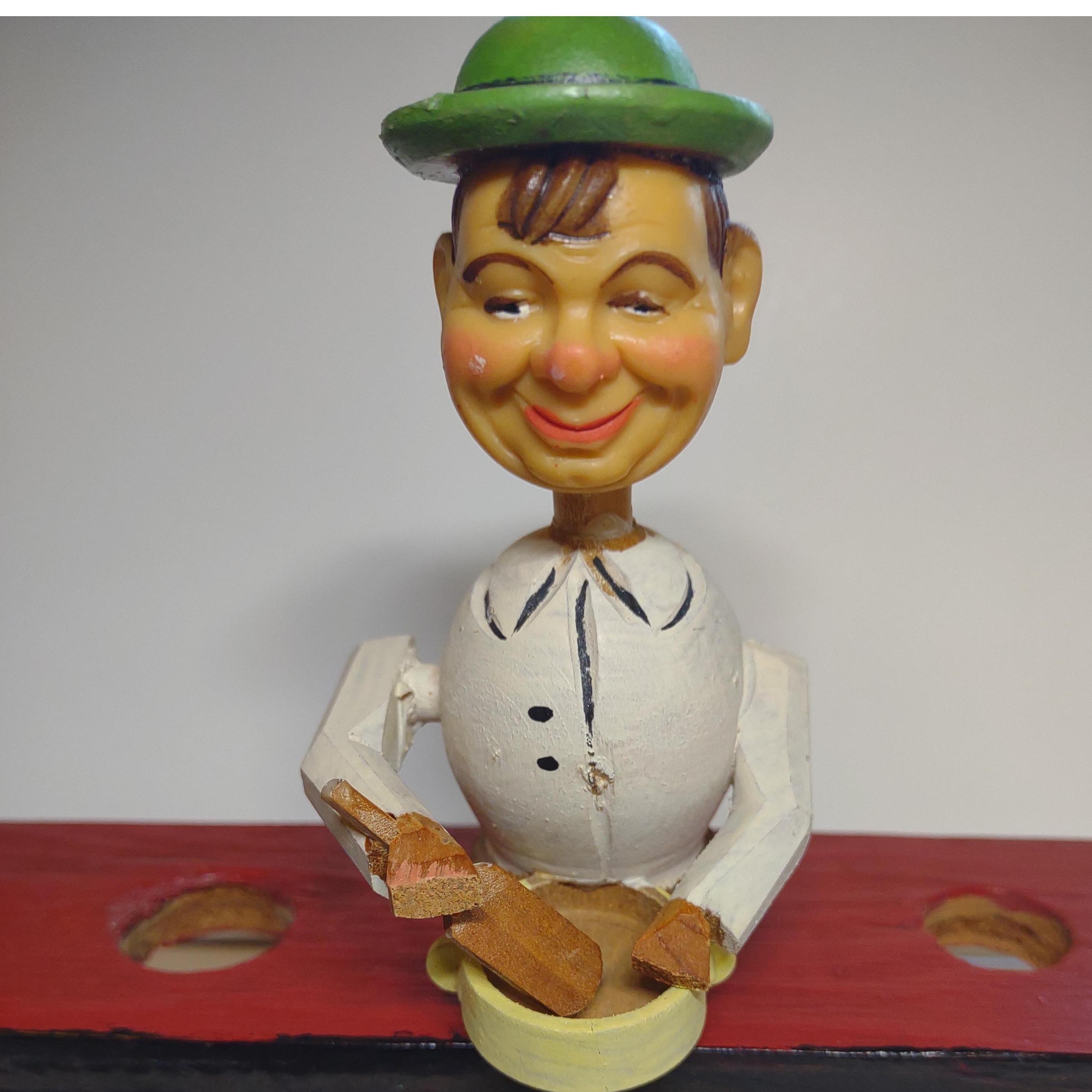 ANRI Chef Stirs Bowl Bottle Stopper Carved Puppet Man Barware Vintage ...