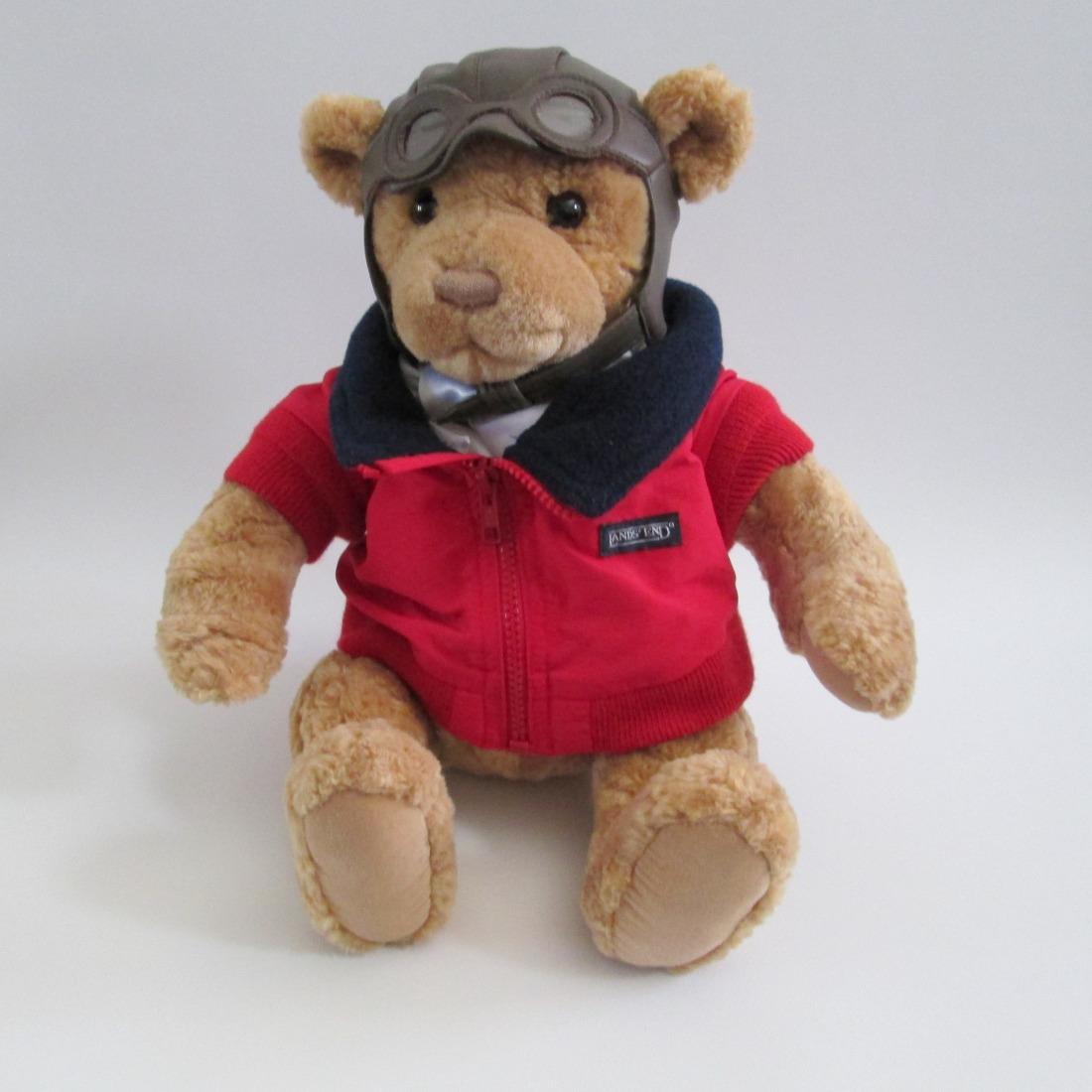 Lands End Pilot Teddy Bear Plush Vintage Gund Dressed Stuffed Animal 1997