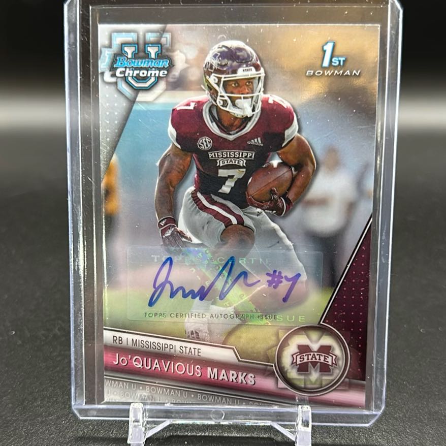 Jo’Quavious Marks 2023 Bowman Chrome U 1st Auto Mississippi State Bulldogs
