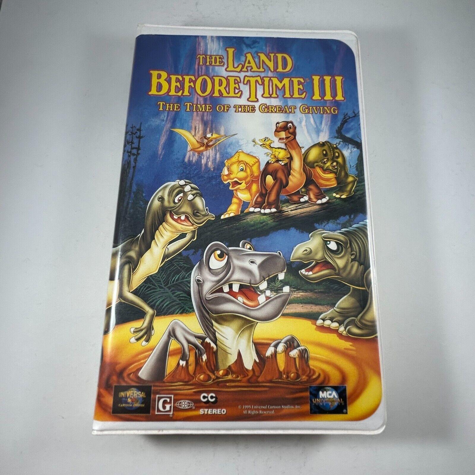 Land Before Time III VHS Clamshell The Time of the Great Giving Dinosaurs 1995