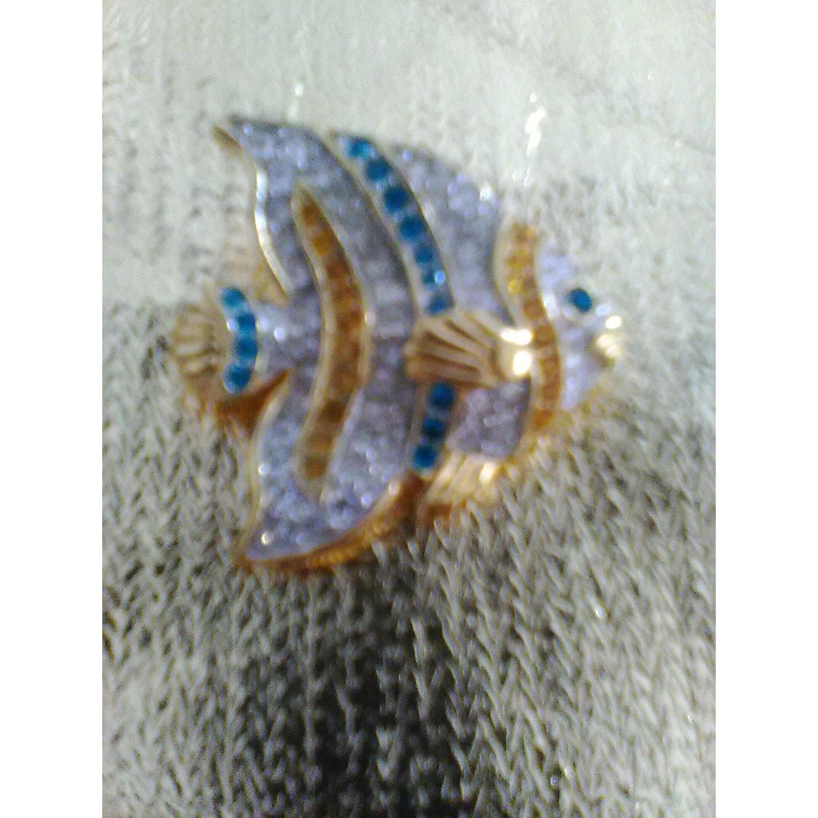 Signed Swarovski Angel Fish Pin