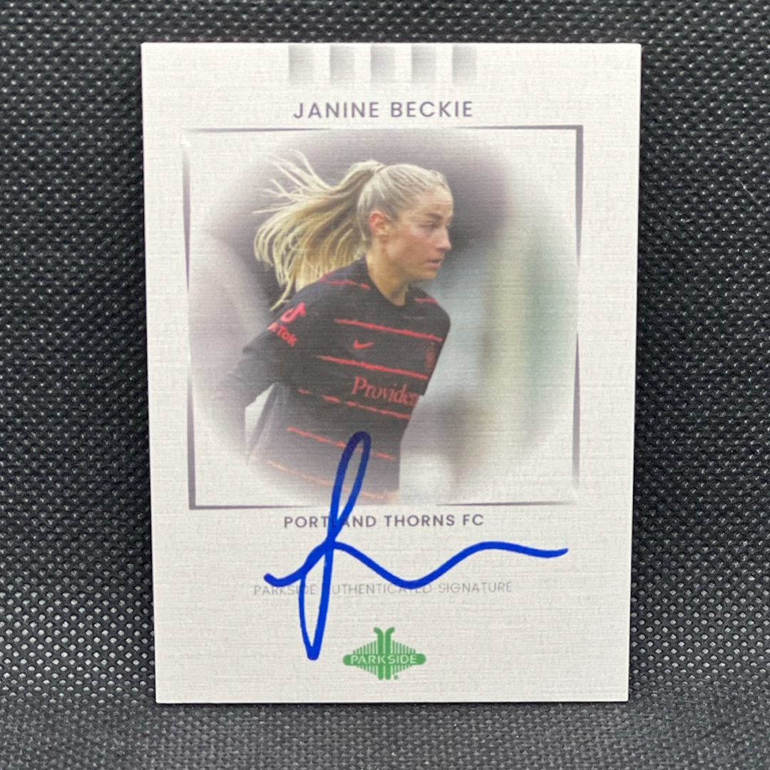 Janine Beckie 2022 NWSL Parkside Paramount Signature Series Autograph ...