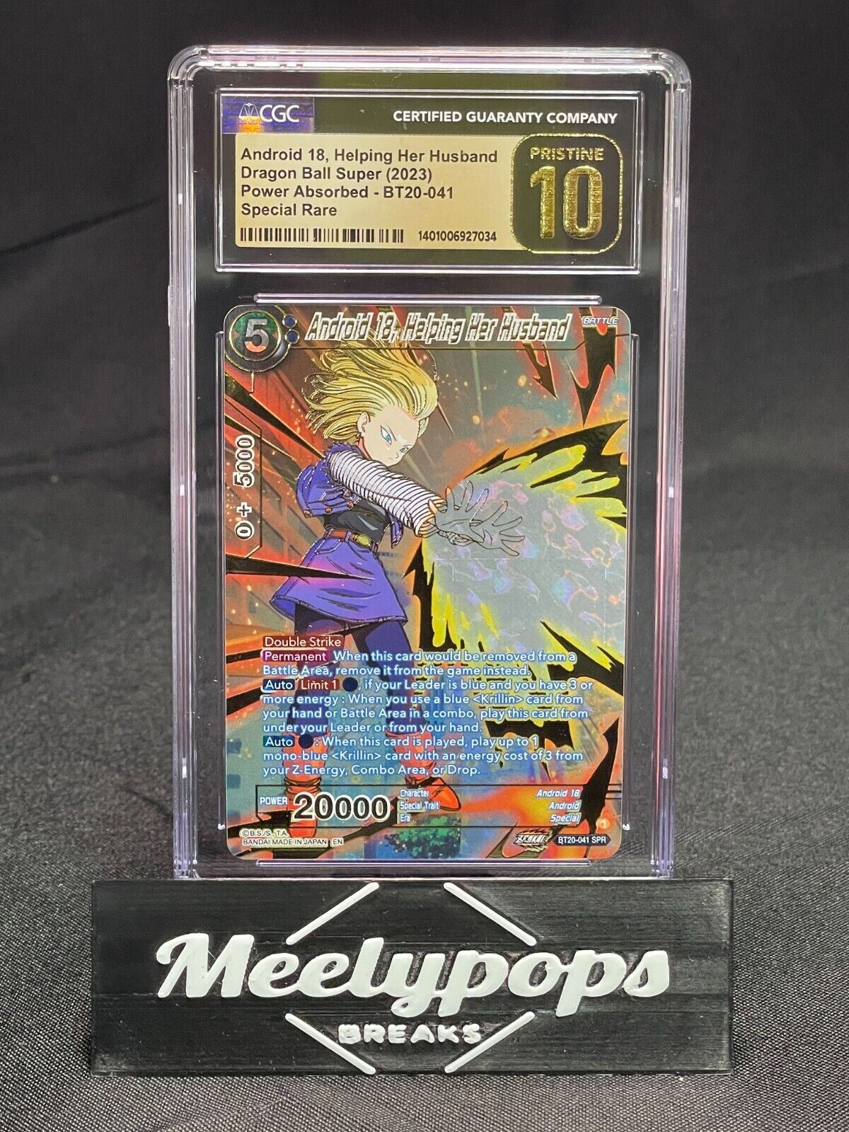 Android 18, Helping Her Husband DBS Power Absorbed BT20-041 SPR CGC 10 Pristine