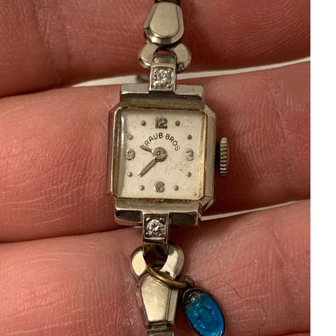 Rare Vintage Concord for Traub Bros 17 Jewel Watch, 14 kt Gold Case, 2 ...