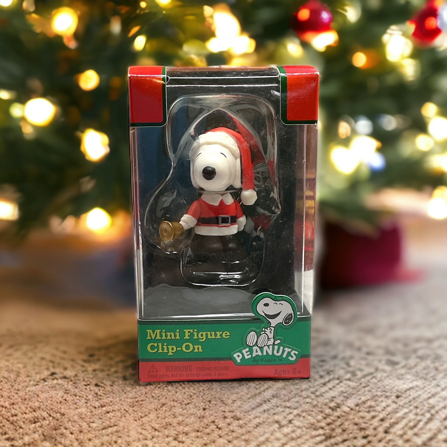 Peanuts Mini Figure 3” Clip On Charlie Brown Christmas Santa Snoopy W ...