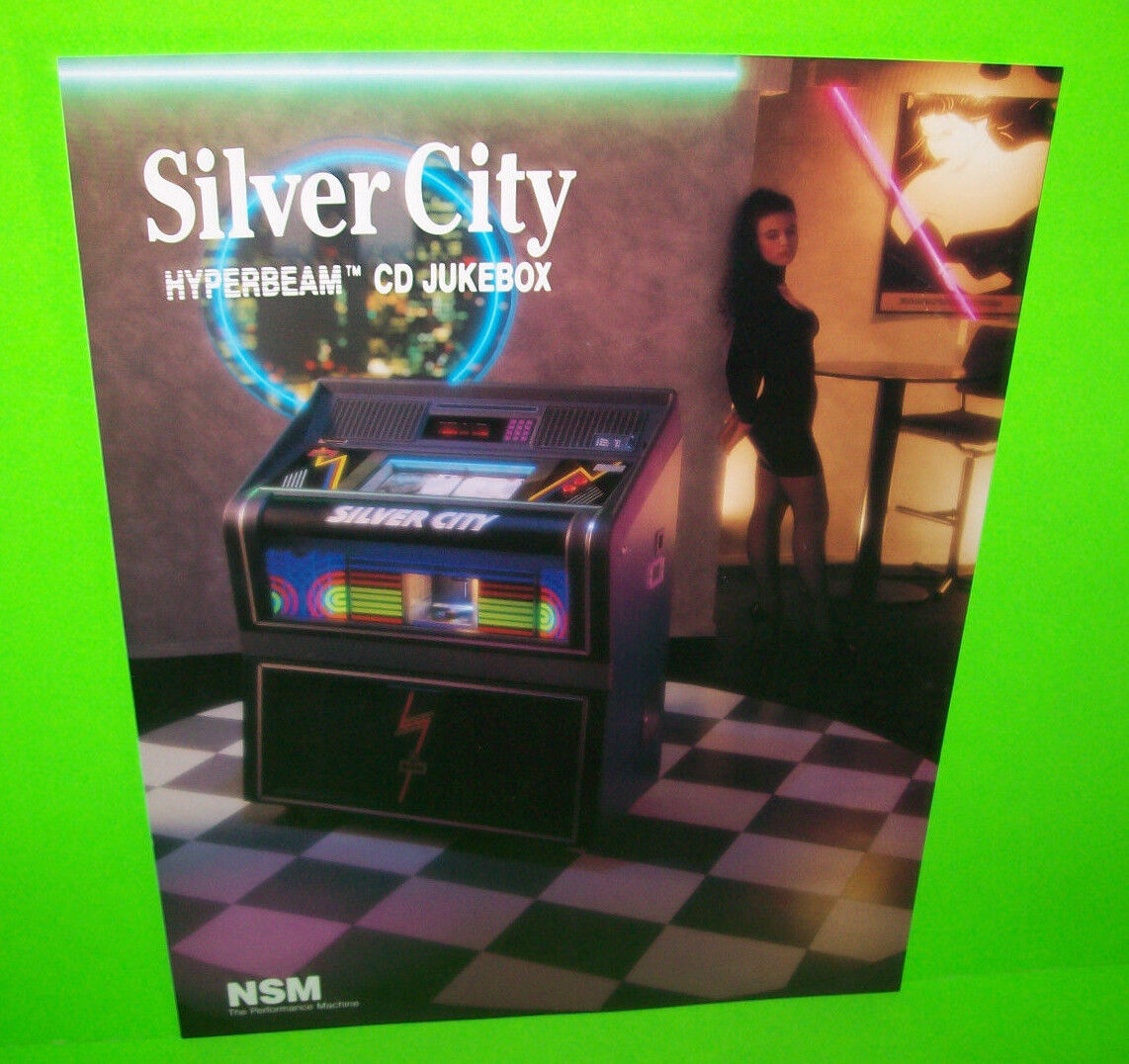SILVER CITY NSM 1990 ORIGINAL JUKEBOX MUSIC PHONOGRAPH PROMO SALES FLYER