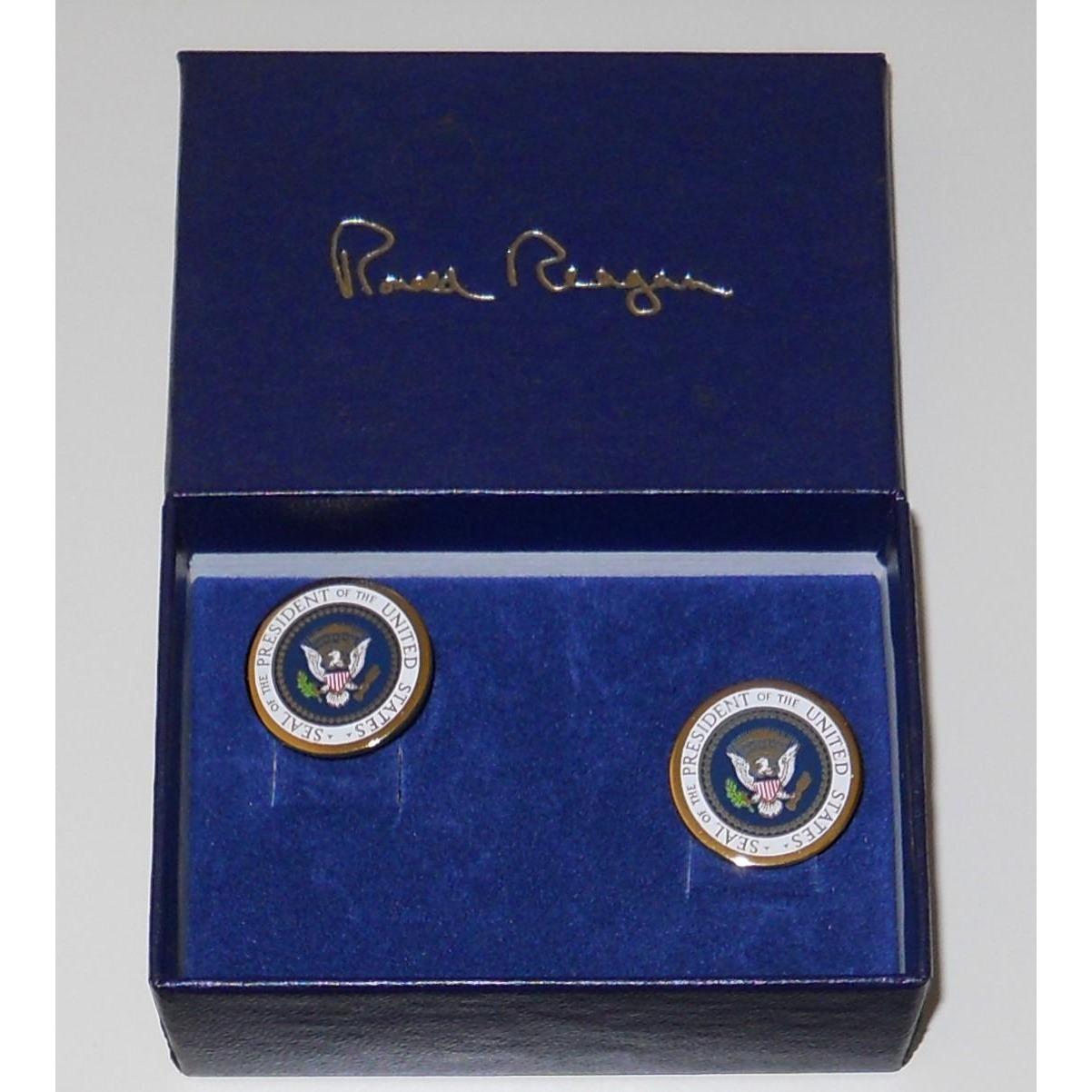 Ronald Reagan Full Color Presidential Seal Cufflinks