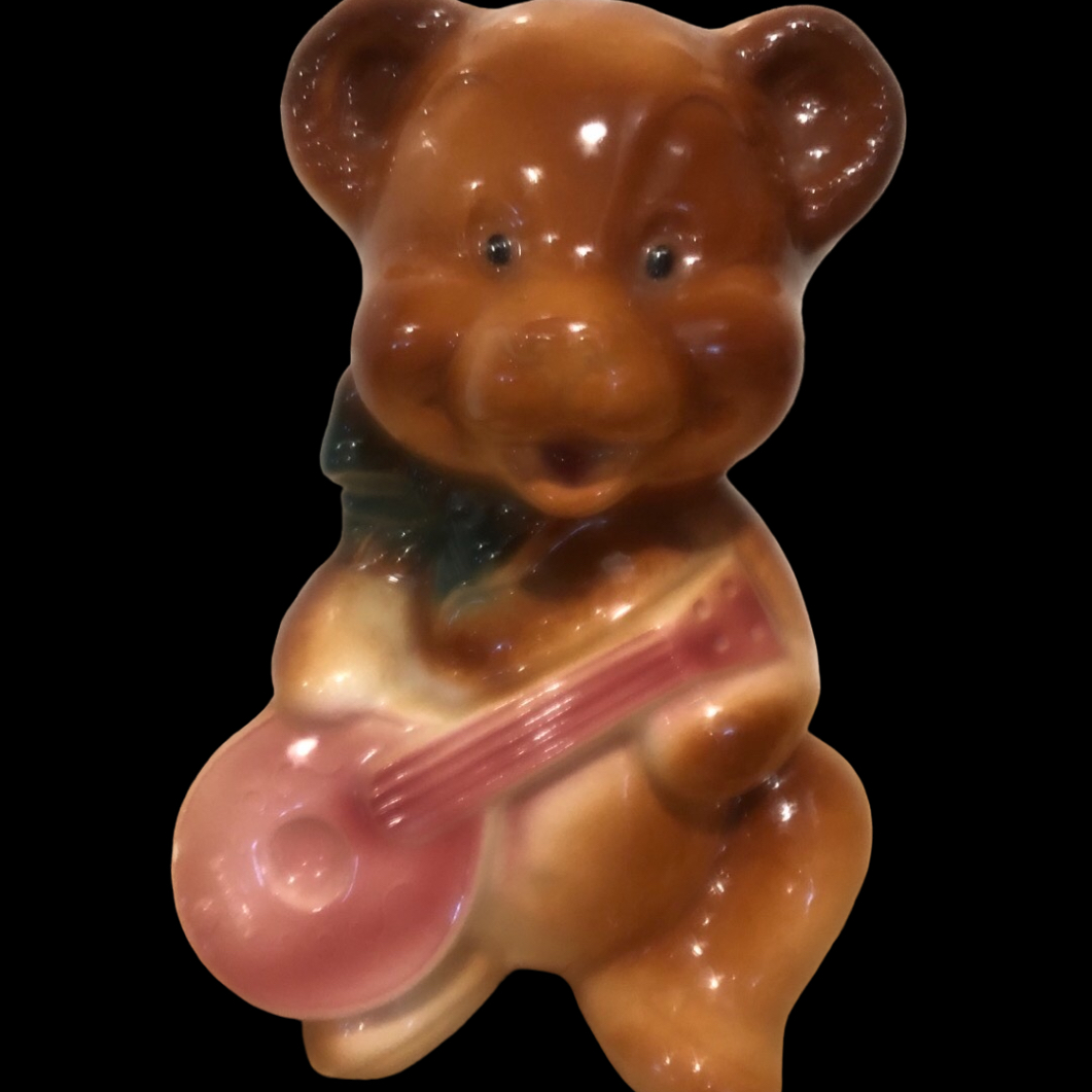 1940’s/1950’s Spaulding China Co. Royal Copley Bear with Mandolin Planter