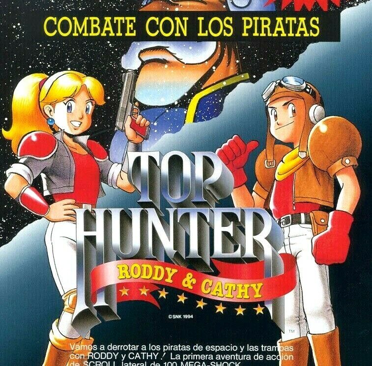Top Hunter Arcade Flyer Neo Geo SNK 1994 NOS Video Game Spanish Text 8. ...