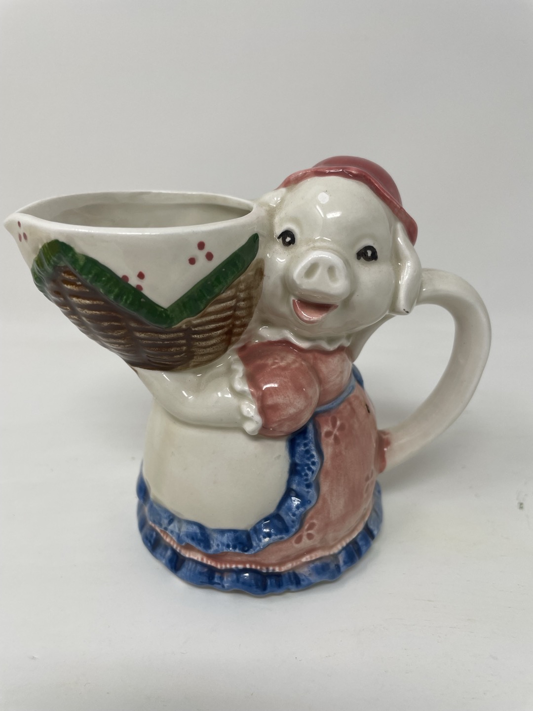 Vintage Otagiri Hand Painted Pig Creamer