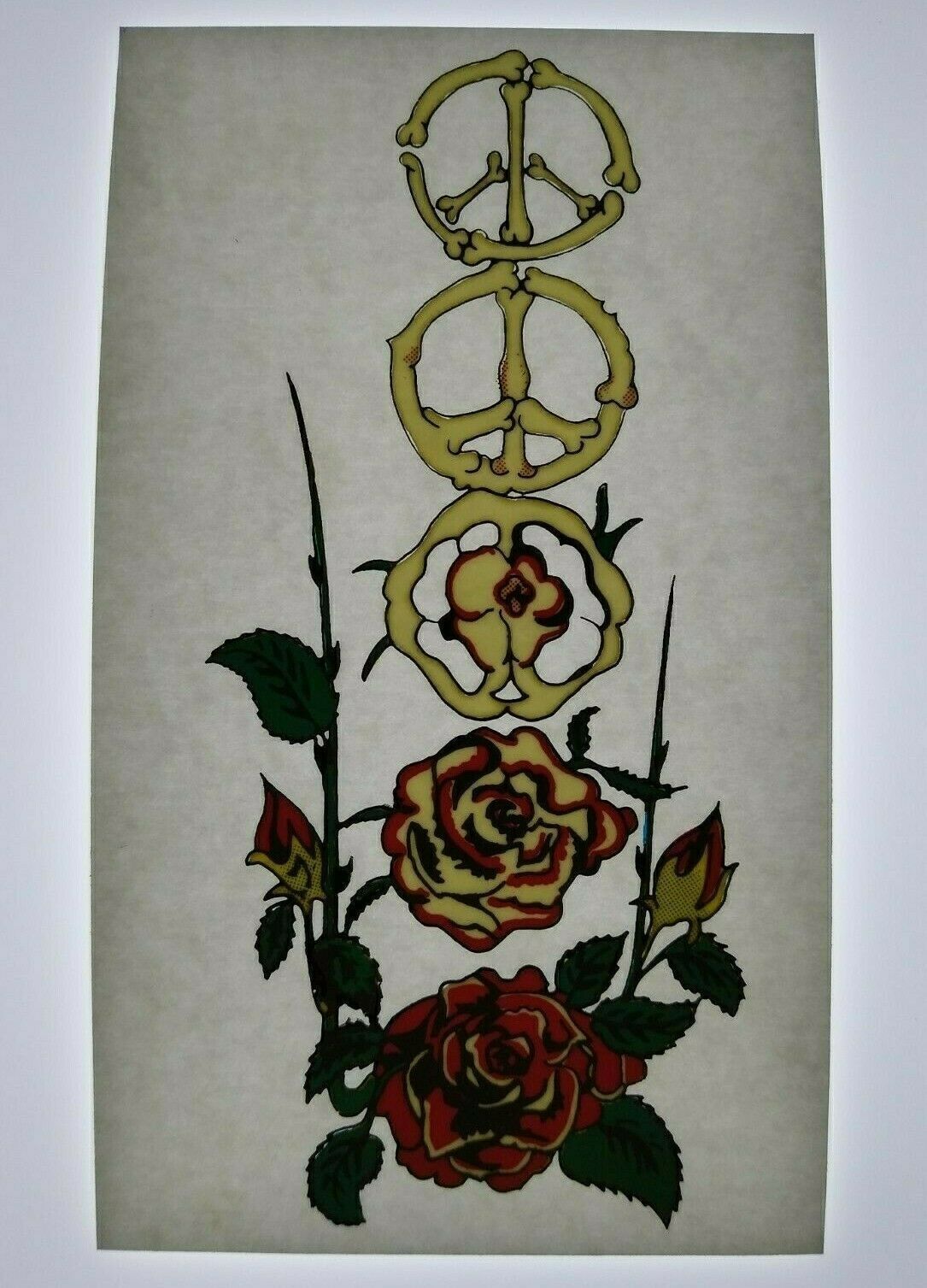 Grateful Dead Sticker Original 1980s Car Window Sticker Bones Roses ...
