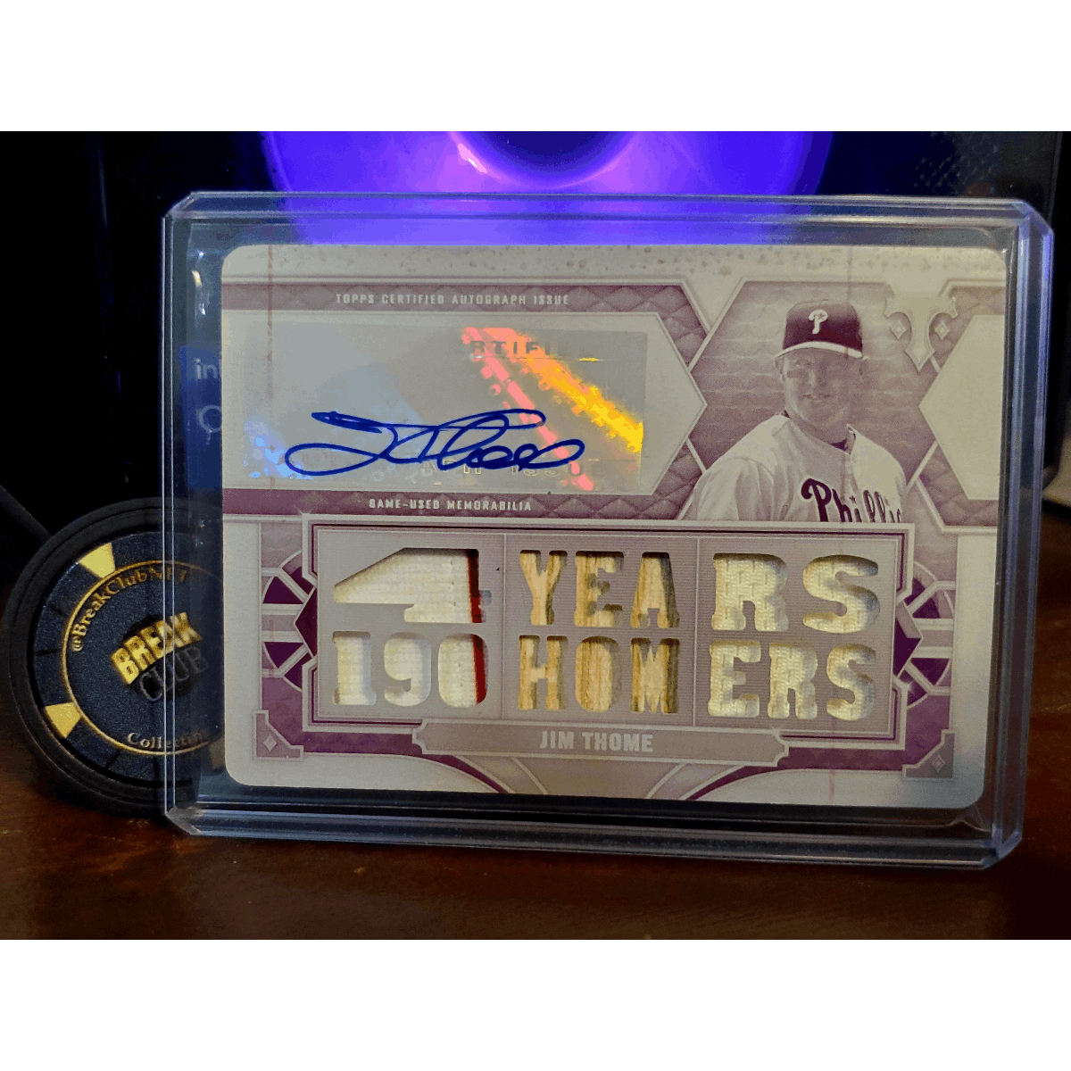 1/1 Jim Thome 2022 Triple Threads WhiteWhale Auto Philadelphia Phillies