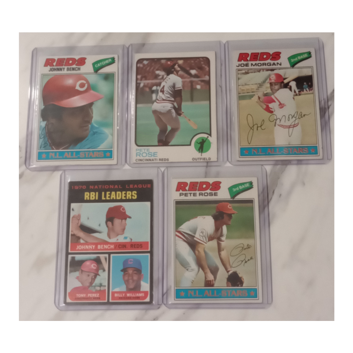 Vintage 1970's Cincinnati Reds Lot Including Rose, Bench And Morgan