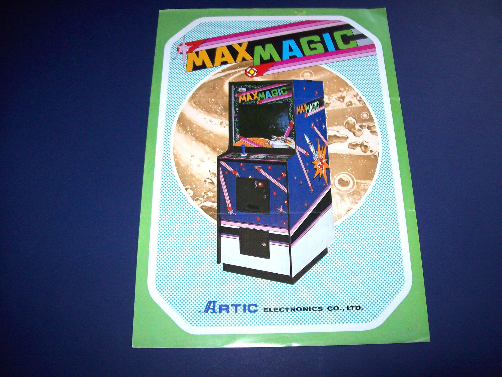 MAX MAGIC 1980s ORIGINAL VIDEO ARCADE GAME MACHINE SALES FLYER Retro ...