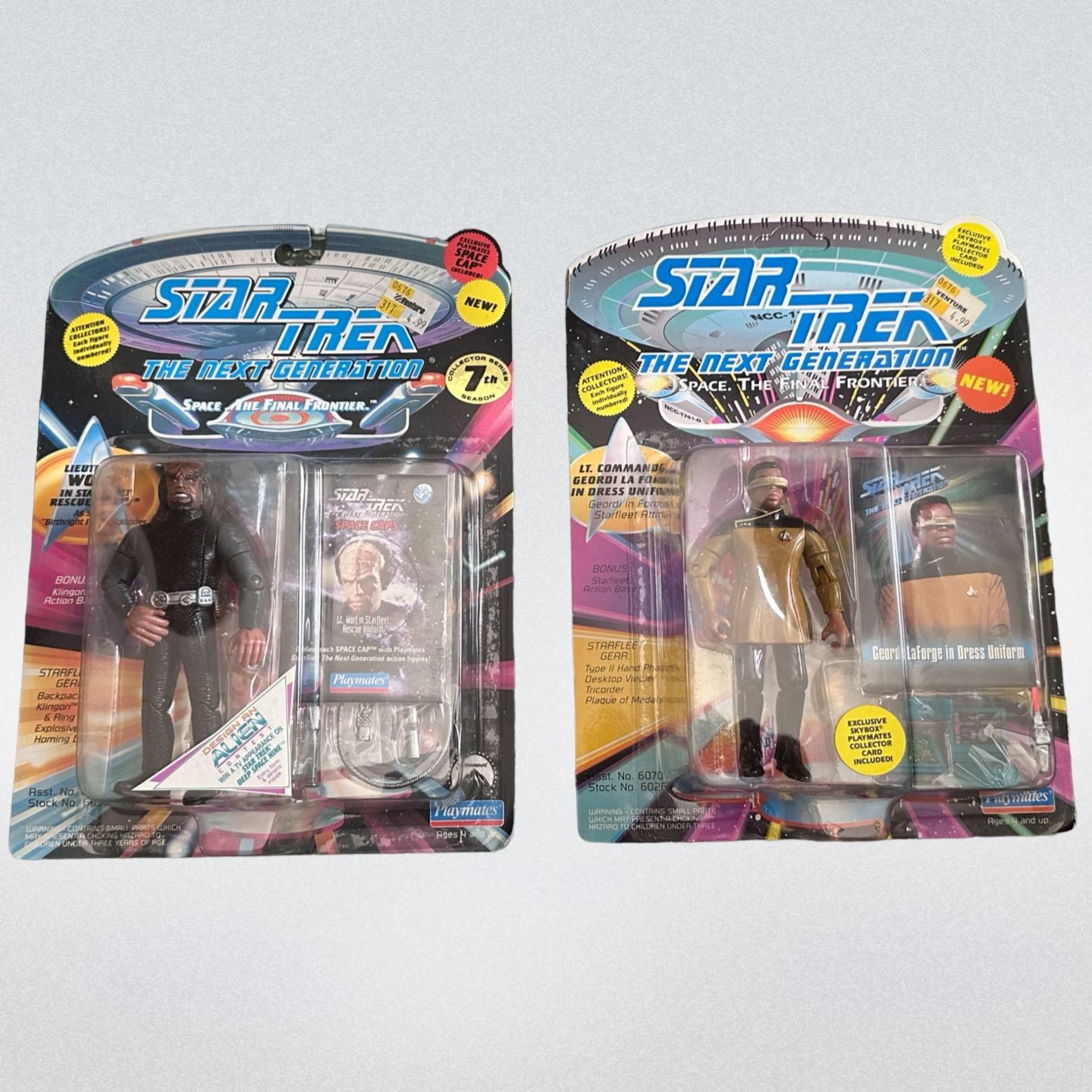 1994 Star Trek Next Generation Space Caps Lieutenant Worf Starfleet ...