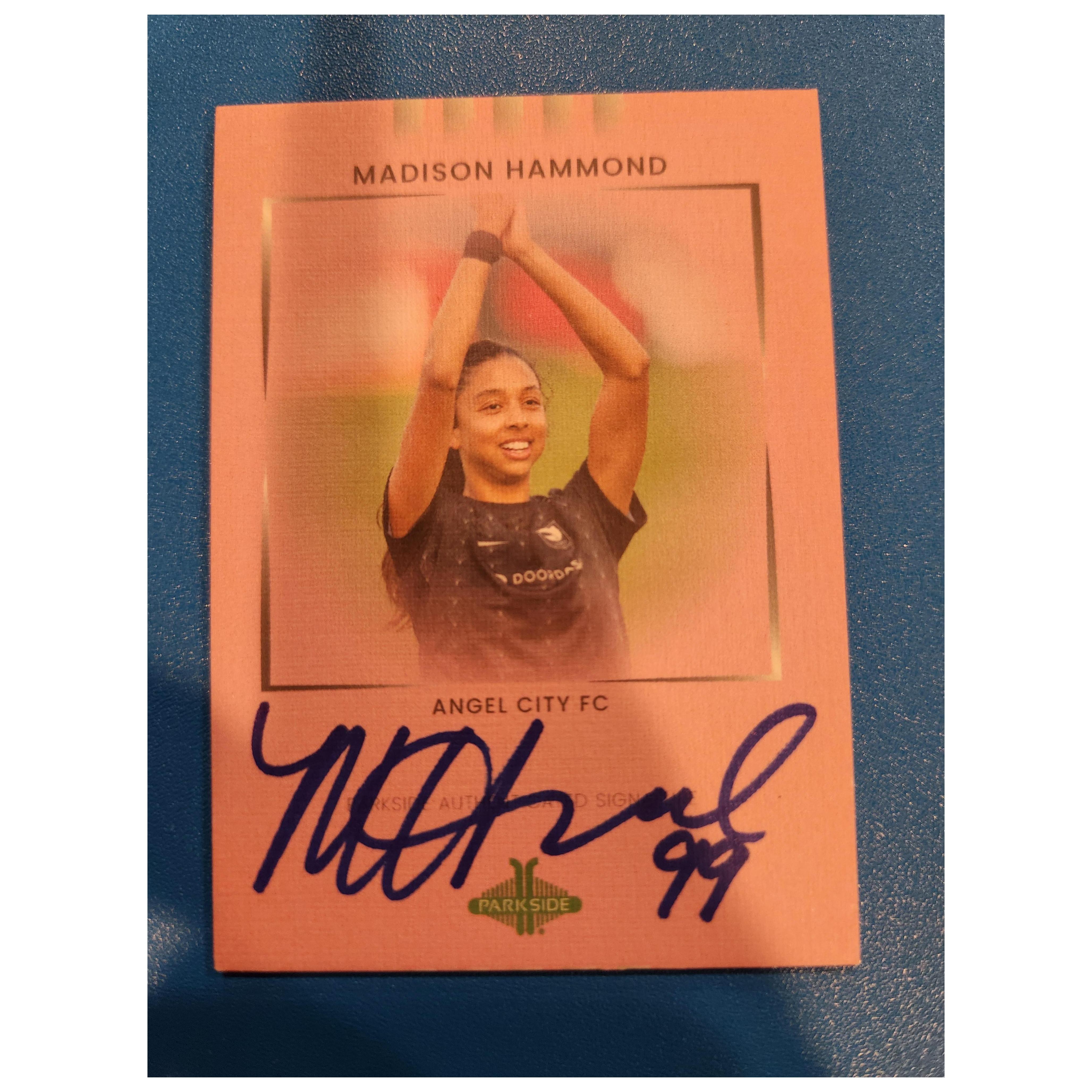 2022 Parkside Paramount Madison Hammond Pink Autograph 60/100 Angel City FC