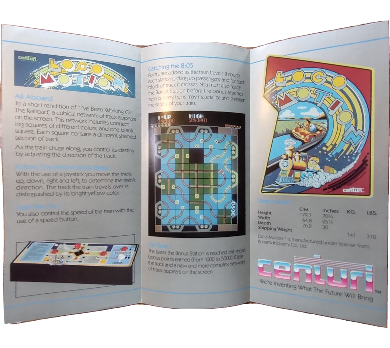 Locomotion Arcade FLYER Original 1982 Video Game Art Pamphlet Centuri Retro