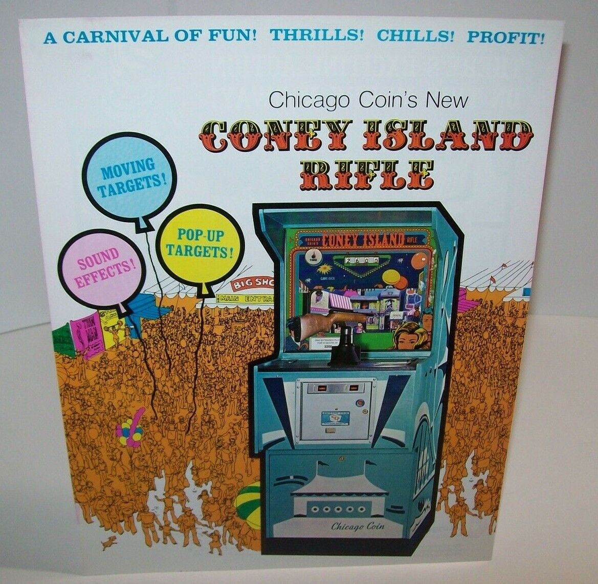 Coney Island Rifle Arcade FLYER Original Gun Shooting Gallery Game 1976 ...