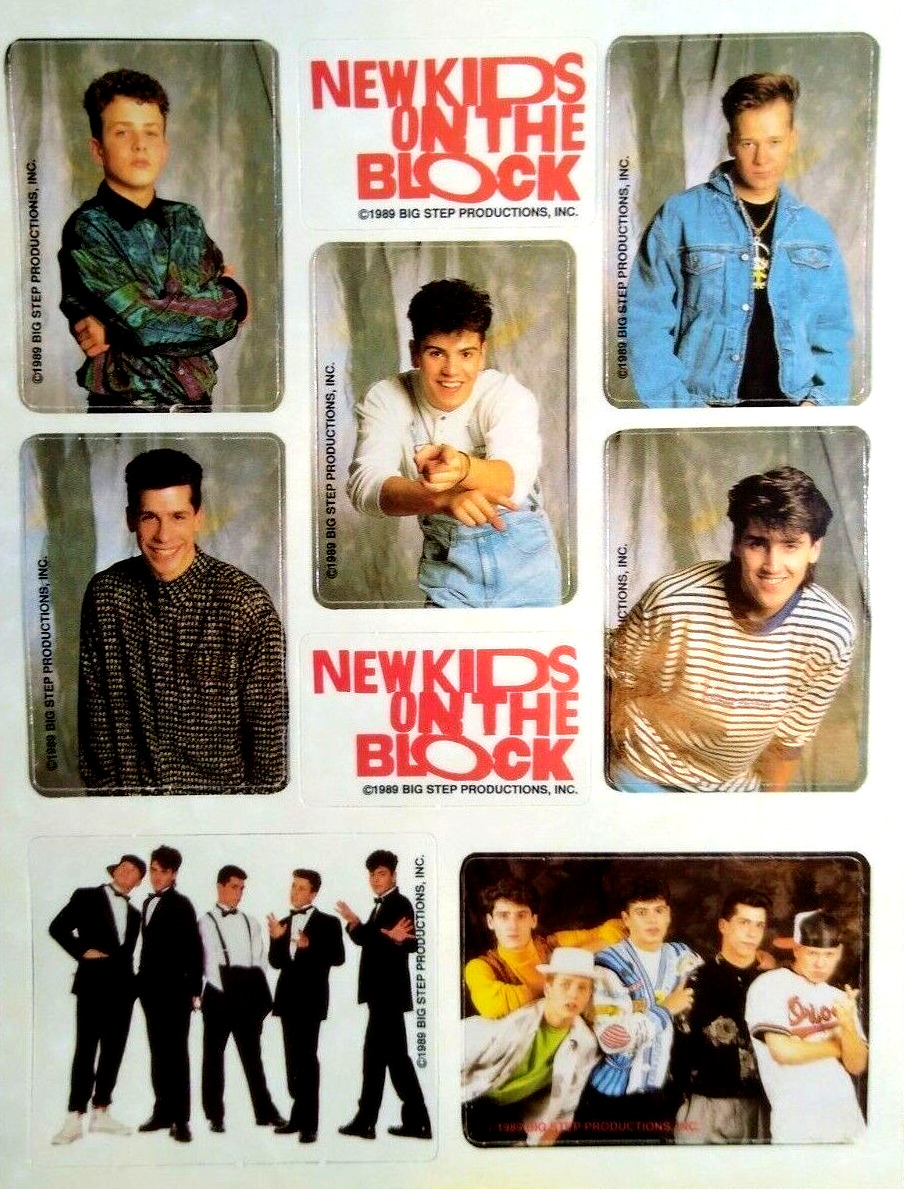 New Kids On The Block Band Stickers 1989 Pop Music Donnie Wahlberg ...