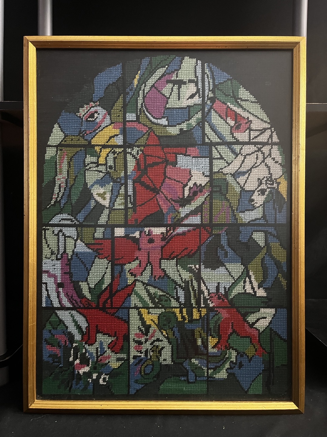 Marc Chagall Judaica Hebrew Cross Stitch Needlepoint Stained Glass ...