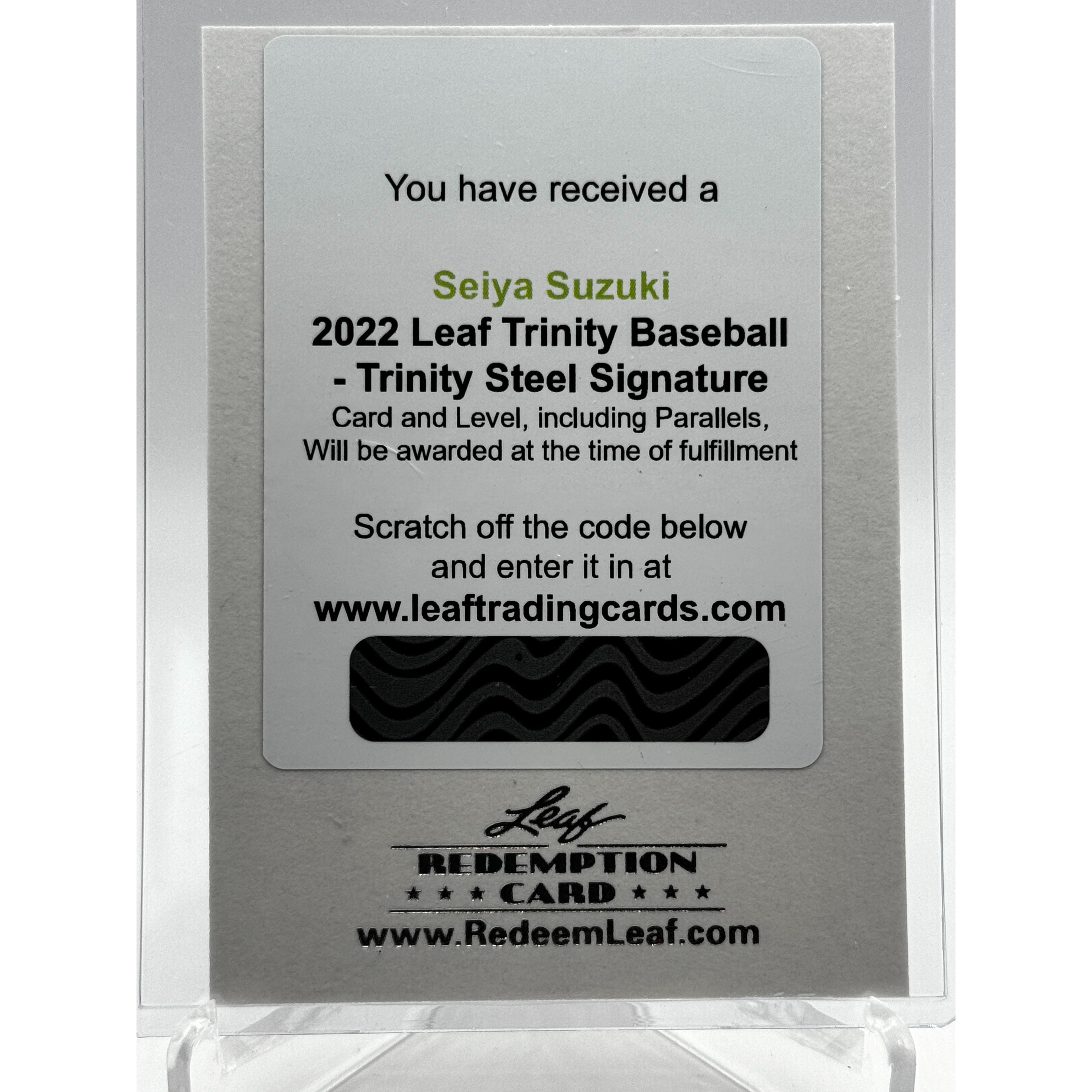 2022 Leaf trinity Steel Signature - Seiya Suzuki