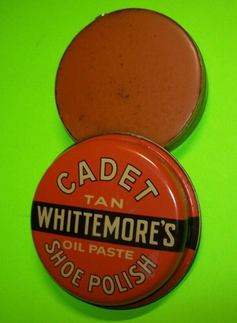 Cadet Tan Oil Paste Shoe Polish Vintage 1940s UNUSED Tin Whittemore's ...