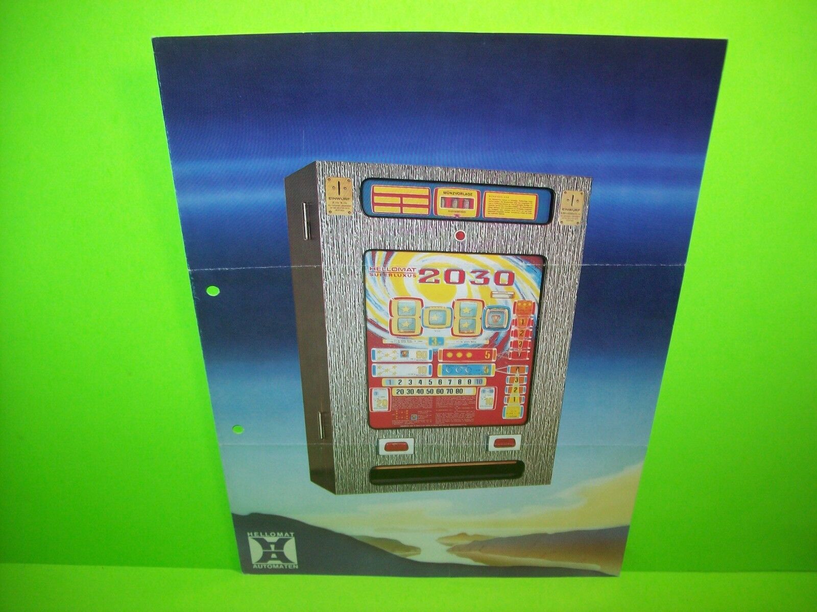 Hellomat Automaten 2030 Original Slot Machine Promo Sales Flyer German ...