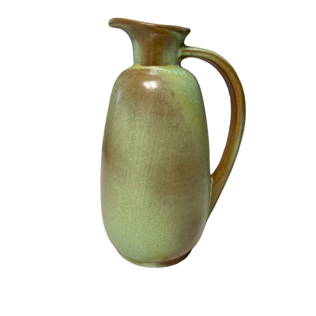 VTG Frankoma Prairie Green Jug Pitcher Over Red Clay #835