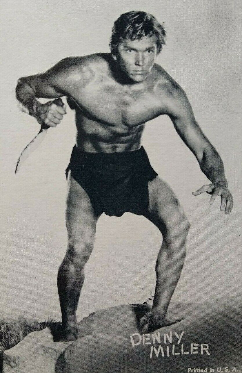 Denny Miller Shirtless Beefcake Postcard Tarzan Movie Original NOS Vintage