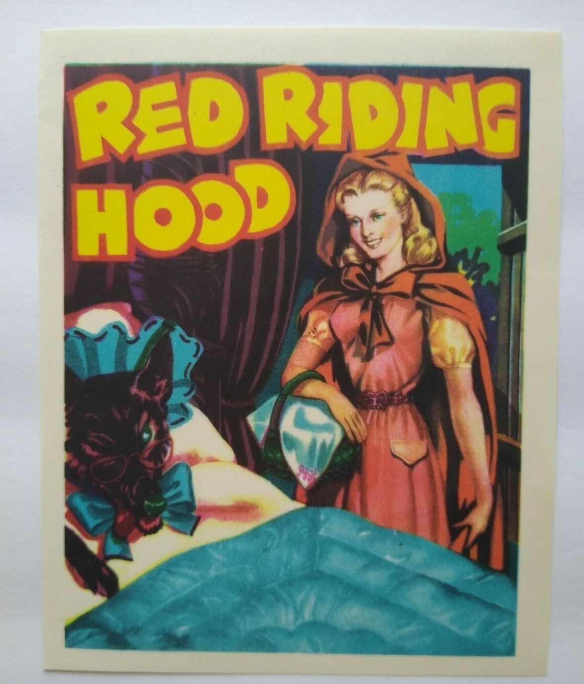 Red Riding Hood Theatre Show Mini Poster Print 1930's Original Fantasy Wolf