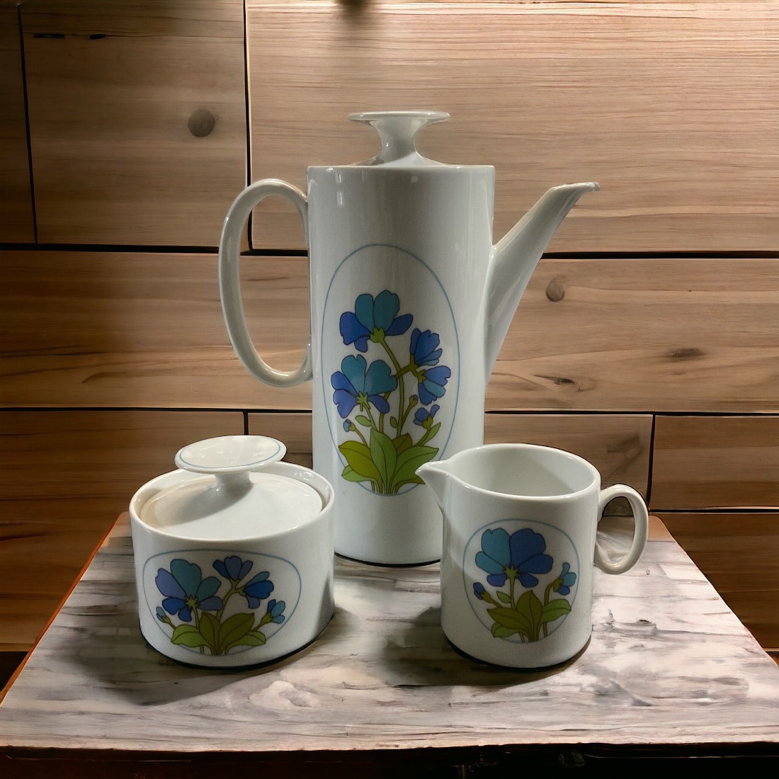 Vintage Mid Century Modern Thomas Germany China Teapot with Sugar and ...