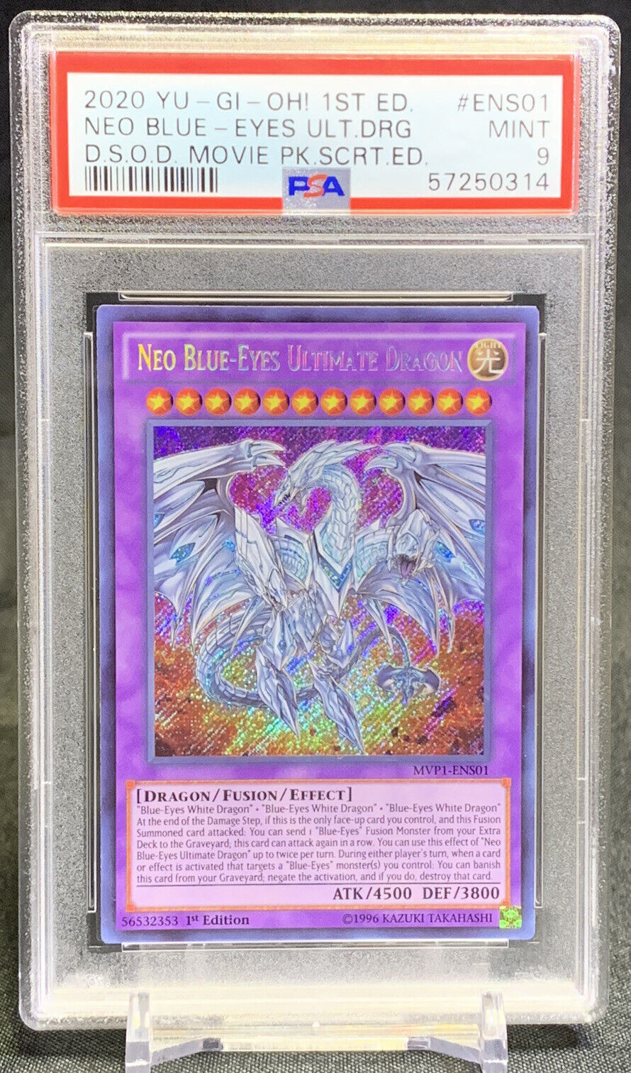 Yu-Gi-Oh! Neo Blue-Eyes Ultimate Dragon 2020 1st Ed. (MVP1-ENS01) PSA 9