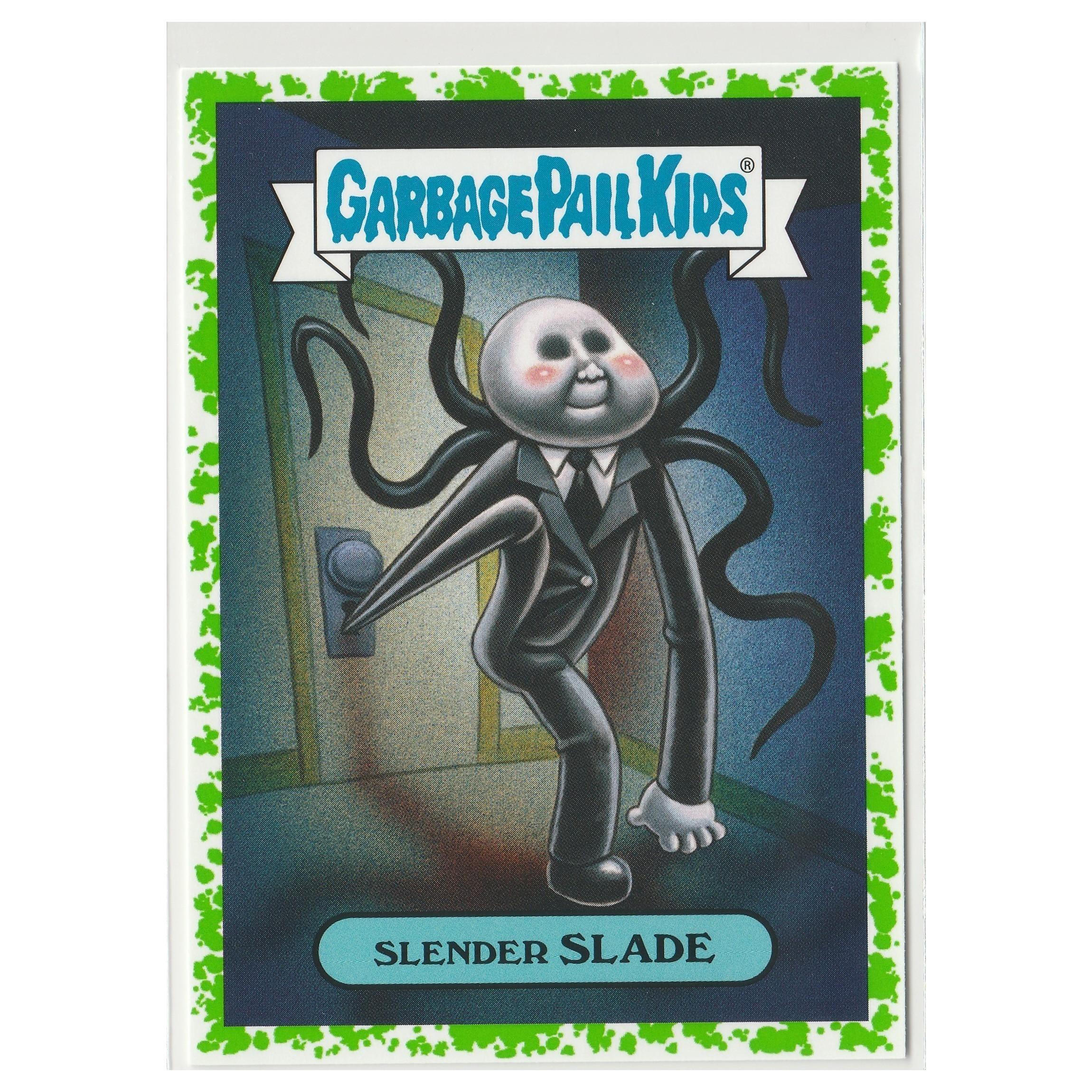 Garbage Pail Kids Slender Slade Folklore Monster Sticker #3a of 5 Green ...