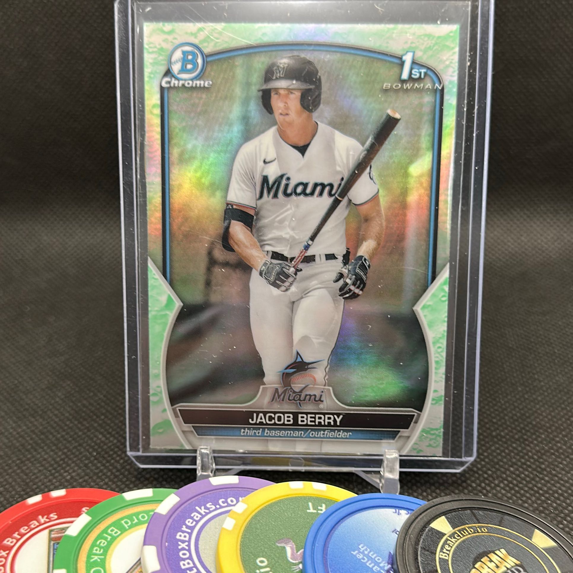 Jacob Berry 2023 Bowman 1st Lunar Miami Marlins