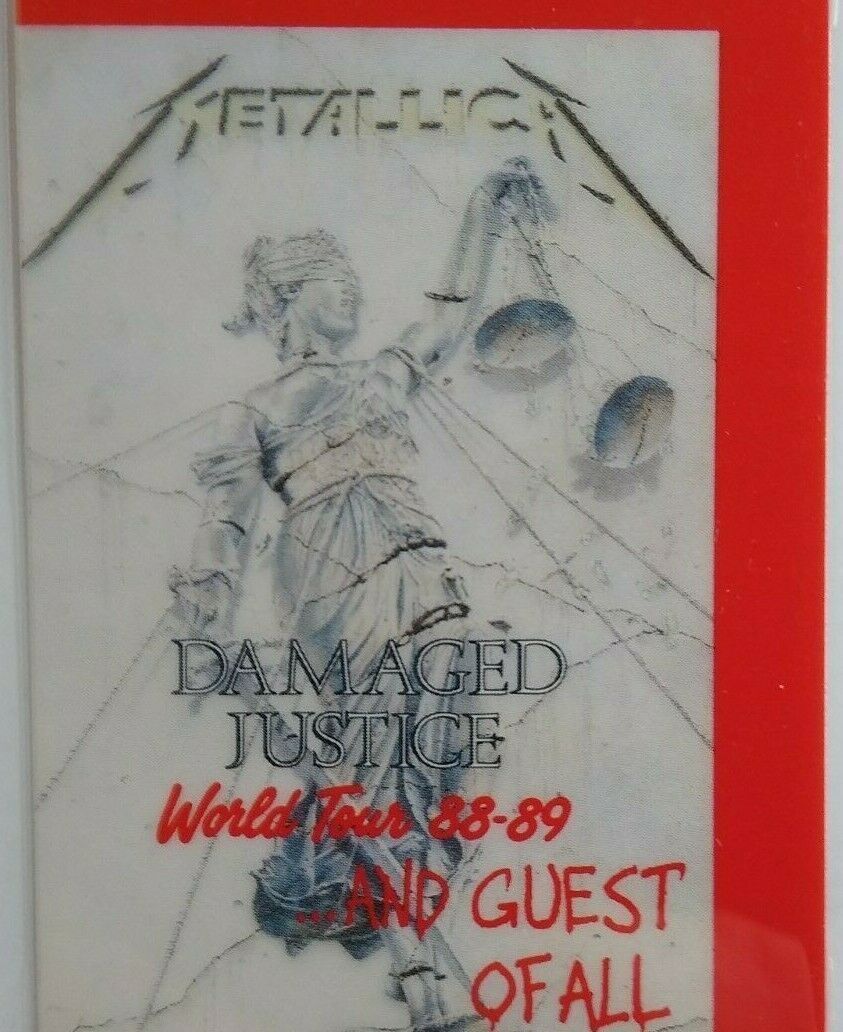 Metallica Backstage Concert Pass Original 1988 - 89 Hard Rock Heavy ...