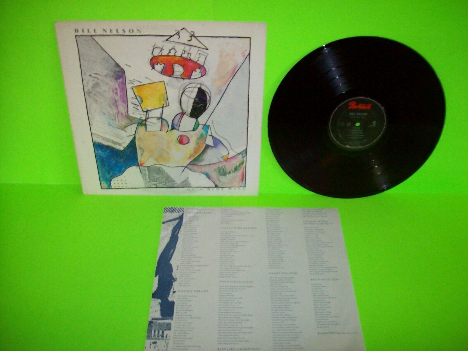 Bill Nelson On A Blue Wing Vinyl LP Record Album 1986 Promo NM SynthPop ...