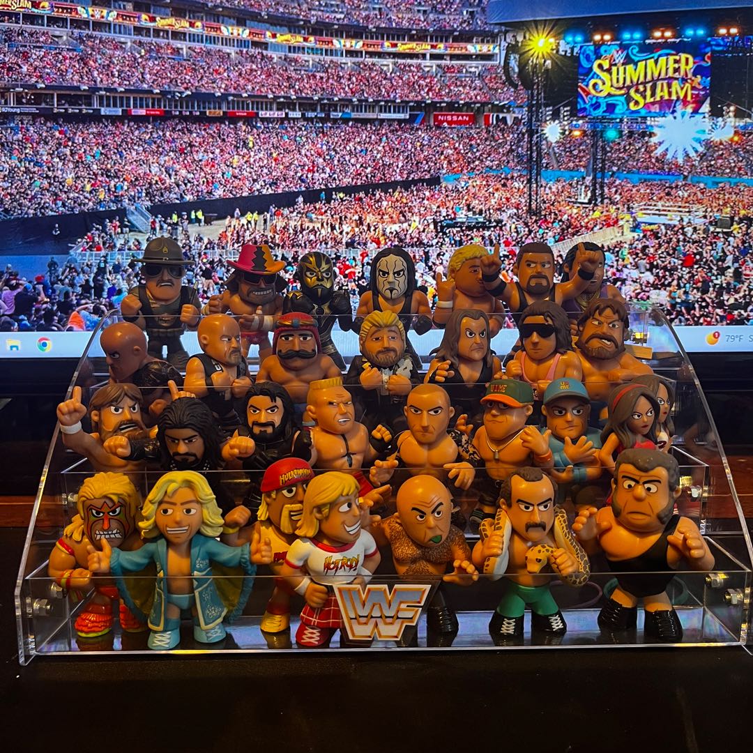 Funko WWE mystery Minis Complete Series 1 and Series 2 With Display Stand