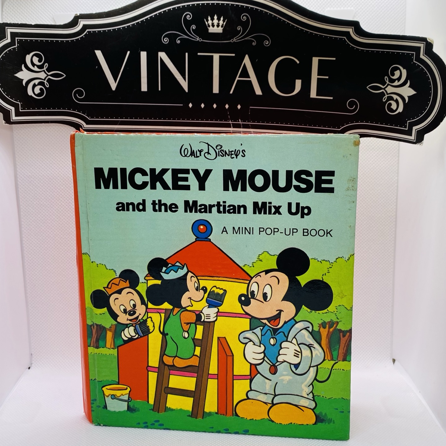 Vtg 1978’ Walt Disney’s Mini Pop-up Mickey Mouse and the Martin Mix Up Book