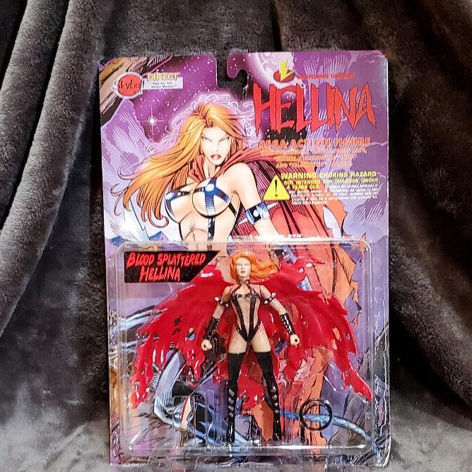 "HELLINA" Mega Action Figure Blood Splattered Hellina with Cape Skybolt Toys