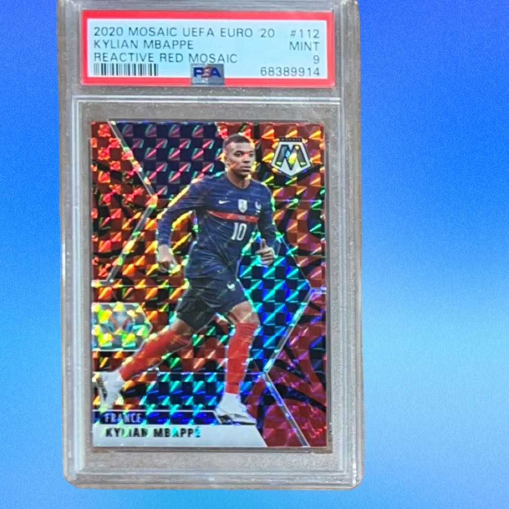2020 Mosaic Kylian Mbappe Red Reactive PSA 9 Mint