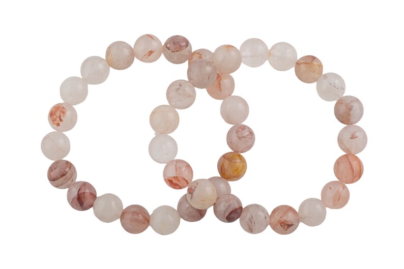 Natural Red Hematoid Quartz Bracelet Smooth Round Size 6mm and 8mm ...