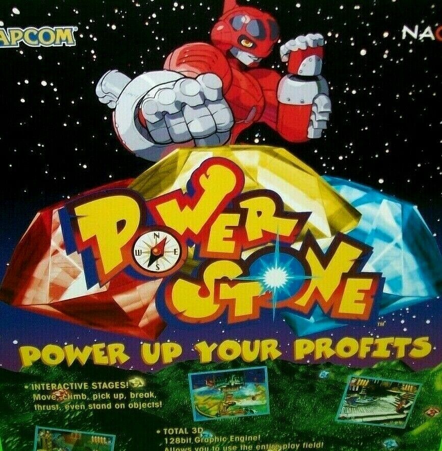 Power Stone Capcom Arcade Flyer Original 1999 NOS Video Game Art Print ...
