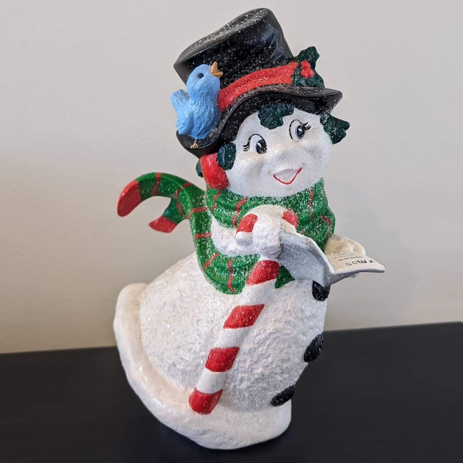 Hobbyist Vintage Christmas Caroling Snowman Figurine