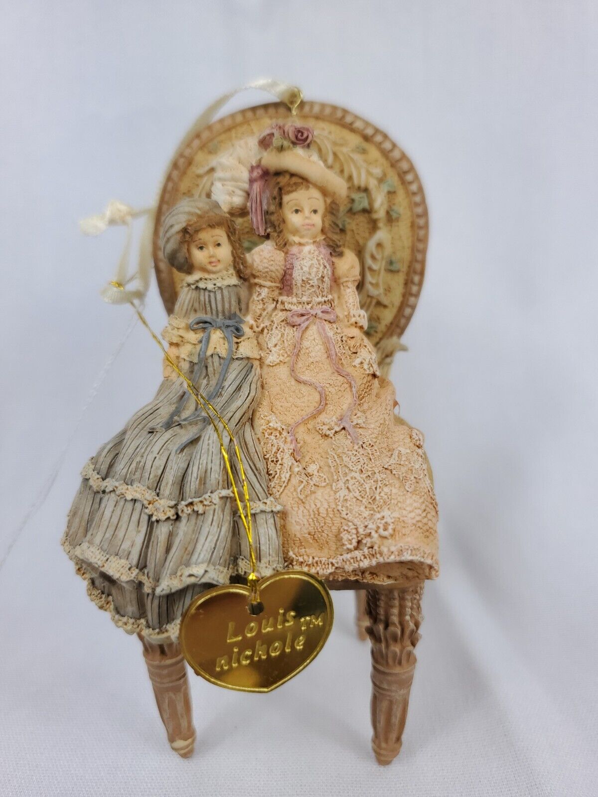 Vintage 1999 The House Of Louis Nichole Victorian Children Ornament W8166