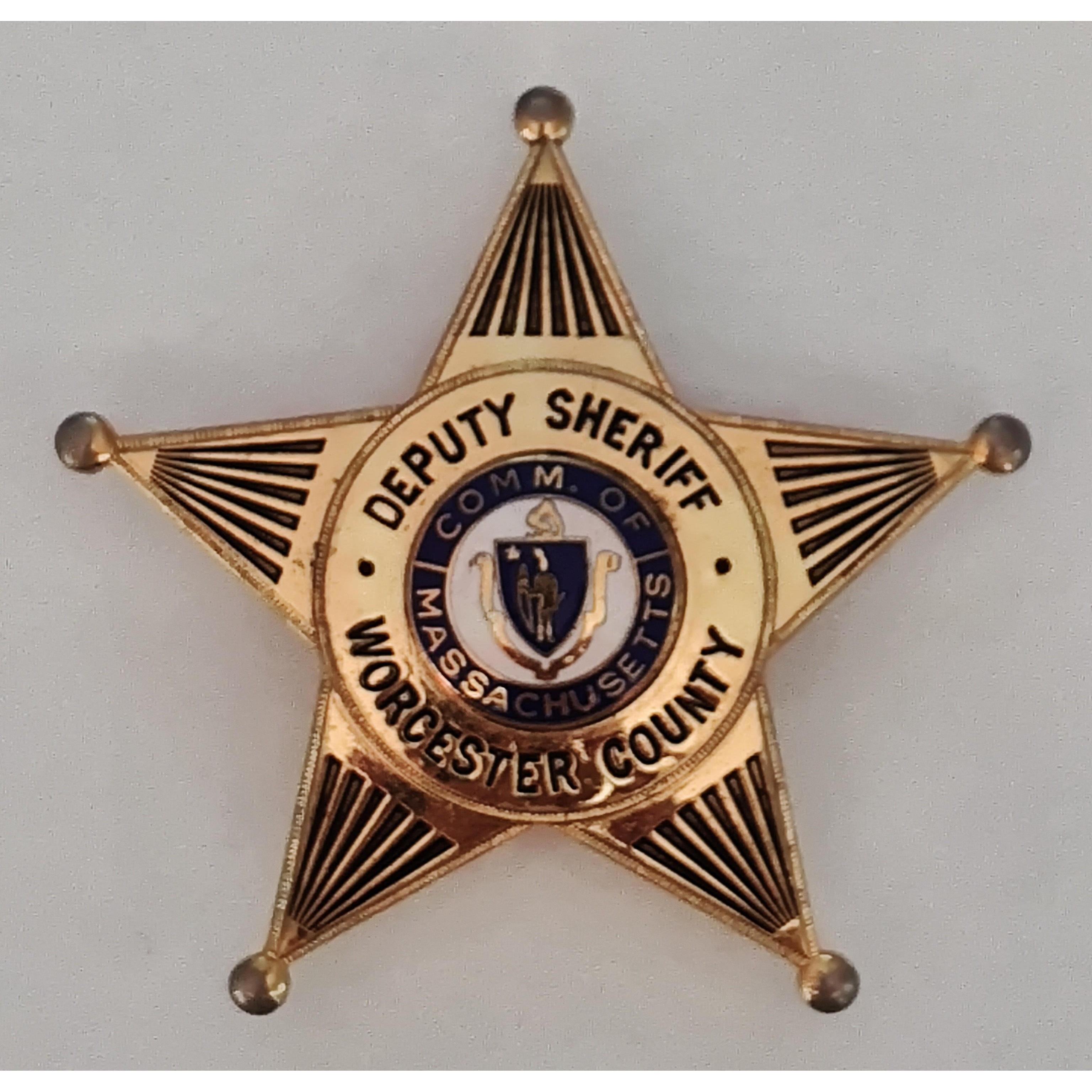 WORCESTER COUNTY, MASSACHUSETTS DEPUTY SHERIFF BADGE, VINTAGE, OBSOLETE ...