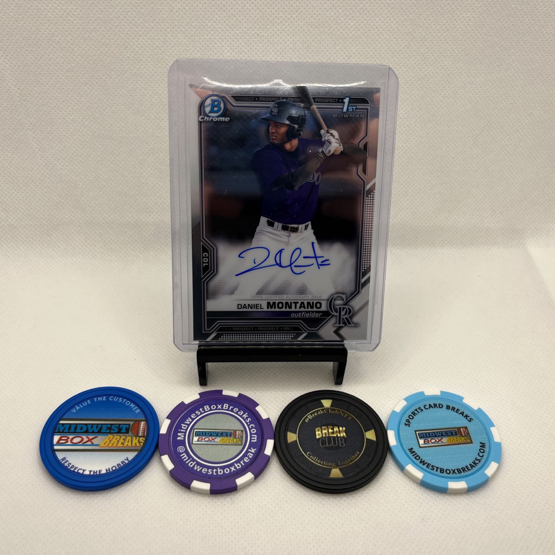 Daniel Montano 2021 Bowman Chrome Auto Colorado Rockies