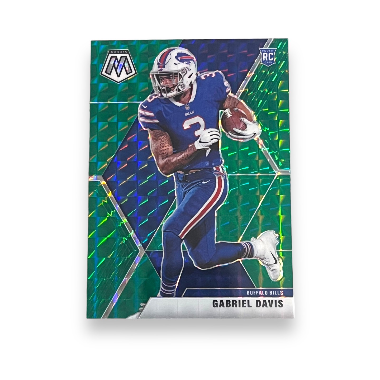 2020 Mosaic Gabriel Davis Green Mosaic Prizm RC Buffalo Bills Rookie