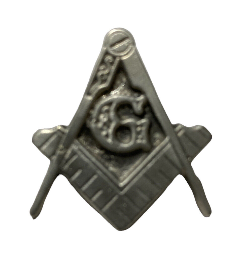 Masonic Master Tie Tack Lapel Pin Square Compass G Masonic Freemason 1.5”